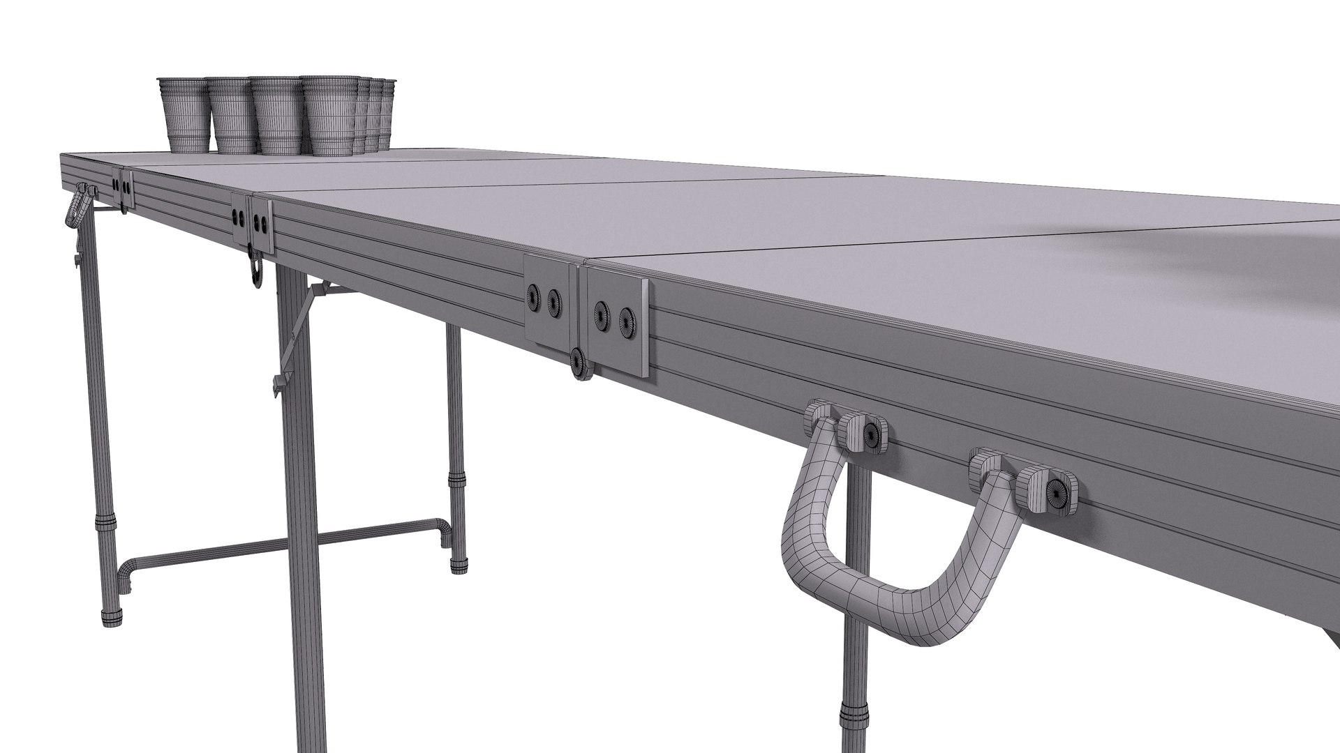 3D Model Cup Pong Foldable Table - TurboSquid 1835035
