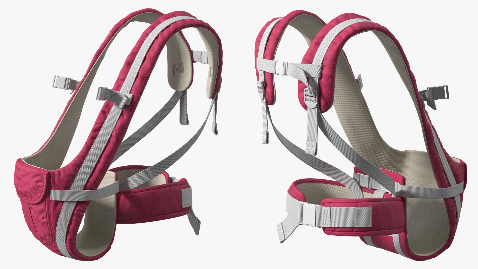 Front Facing Baby Carrier Pink Sitting Position 3D - TurboSquid 2152636