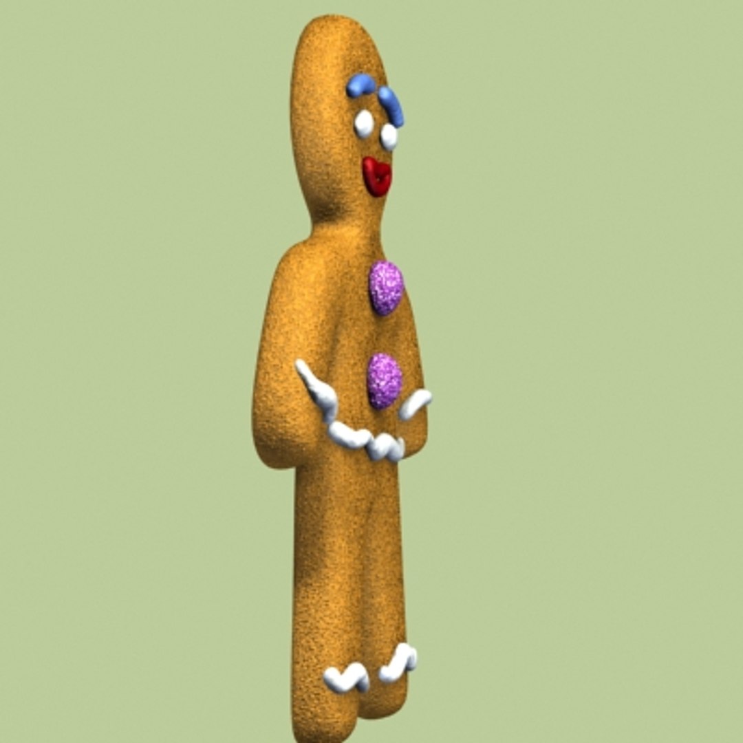 Gingerbread Animation Character 3d Model