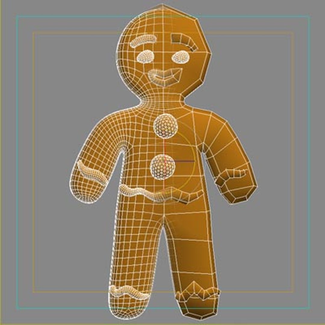 Gingerbread Animation Character 3d Model