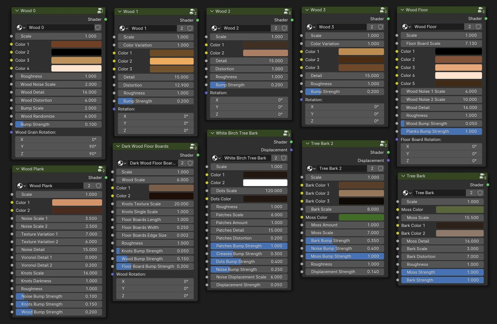 Blender Procedural Wood Material Pack 1 3D - TurboSquid 2219655