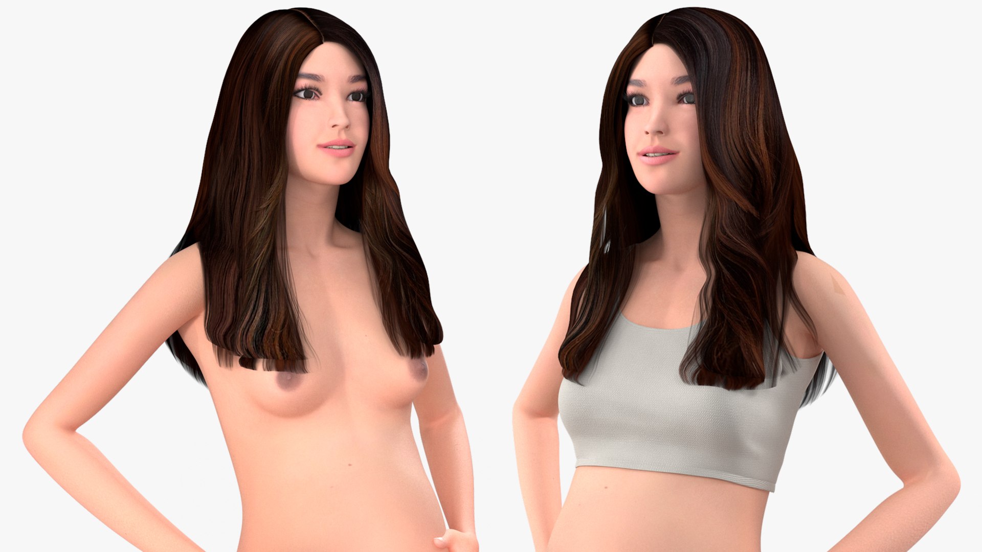 Asian Expectant Mother Cross Leg Pose 3D - TurboSquid 2455654