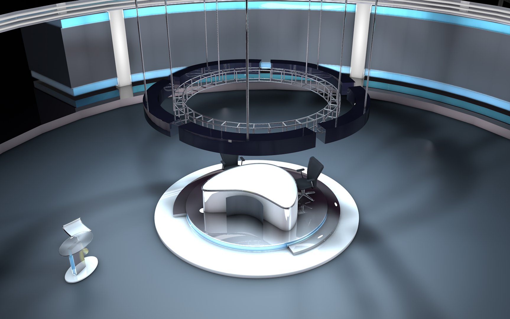 Tv Virtual Set Model - TurboSquid 1645613