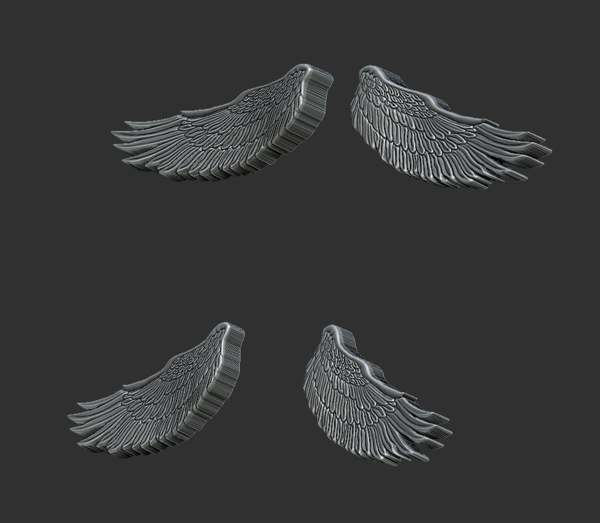 3D Wings Pendant Jewelry Model - TurboSquid 1607394