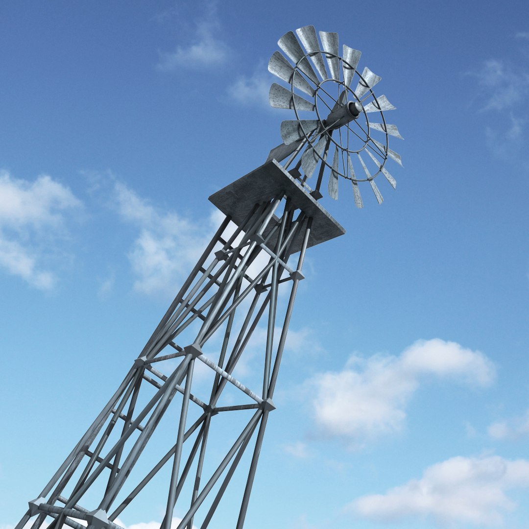 Traditional Windmill American 3d Model