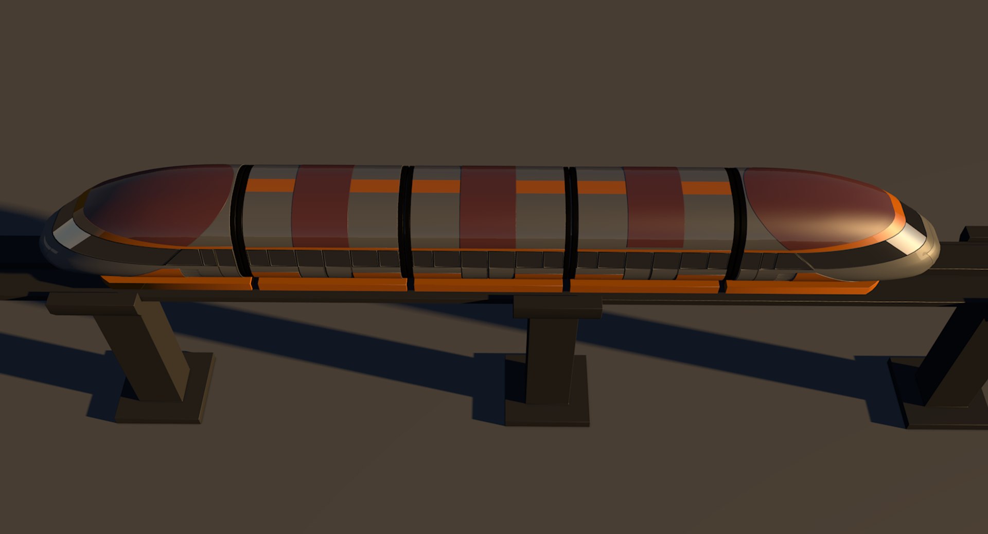 Monorail Train 3D - TurboSquid 1682724
