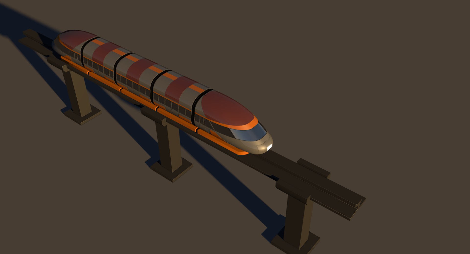 Monorail Train 3D - TurboSquid 1682724