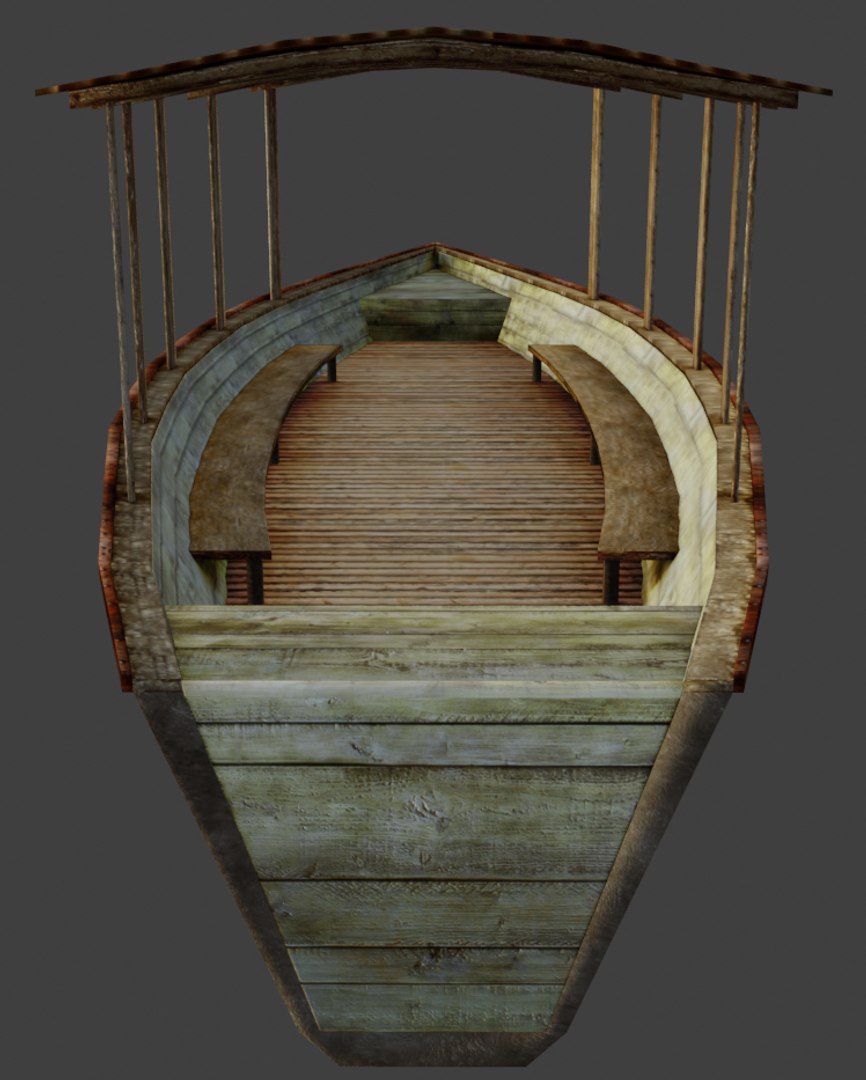 Old River Boat 3D Model - TurboSquid 1449649