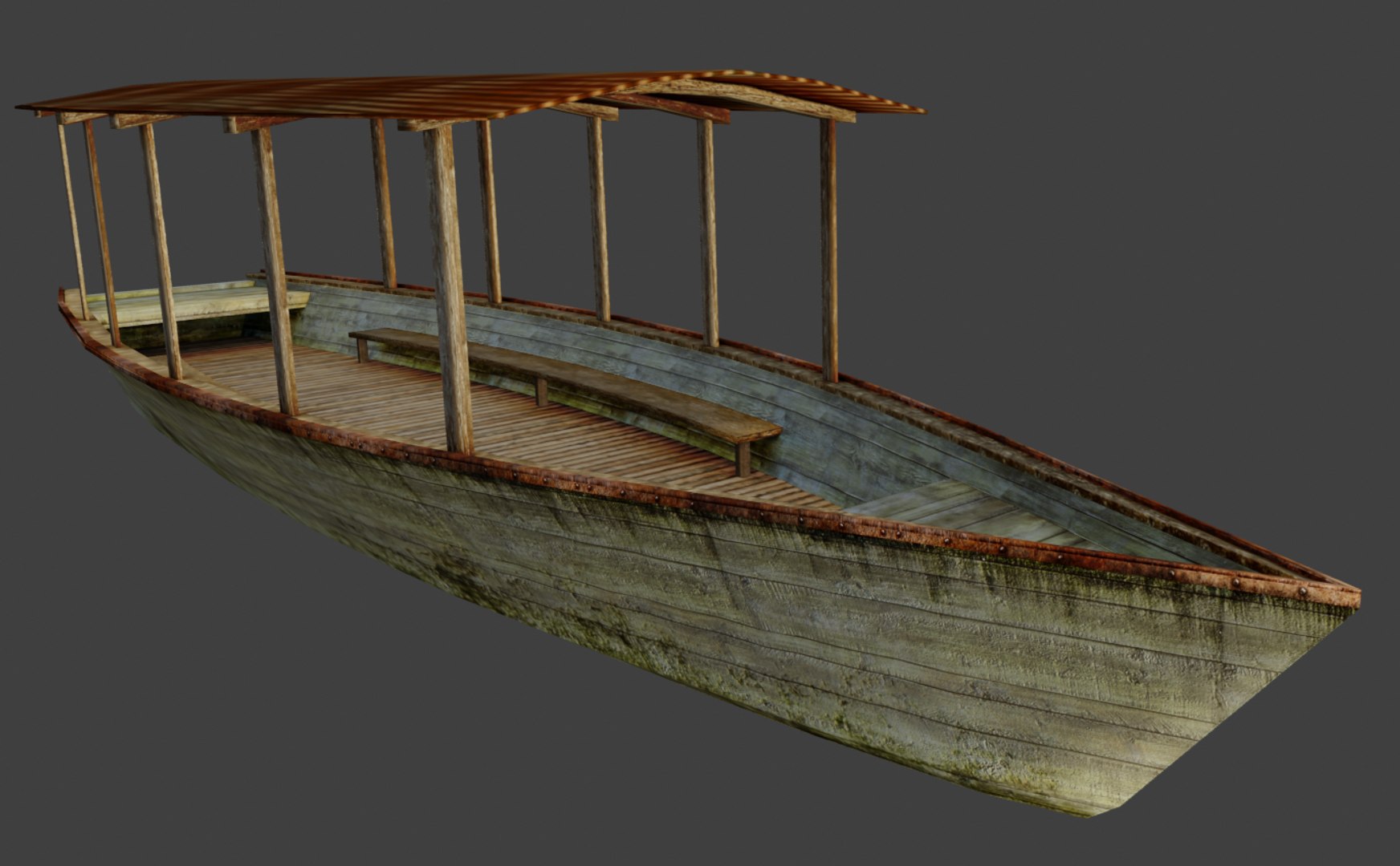 Old River Boat 3D Model - TurboSquid 1449649