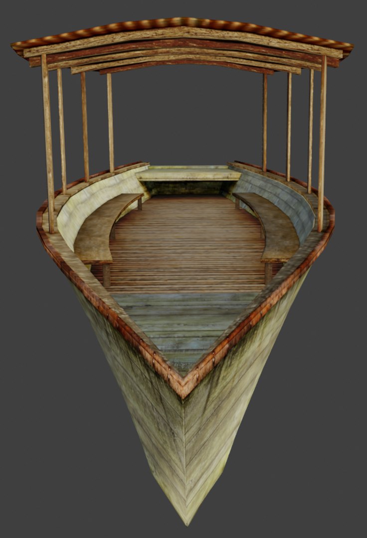 Old River Boat 3D Model - TurboSquid 1449649