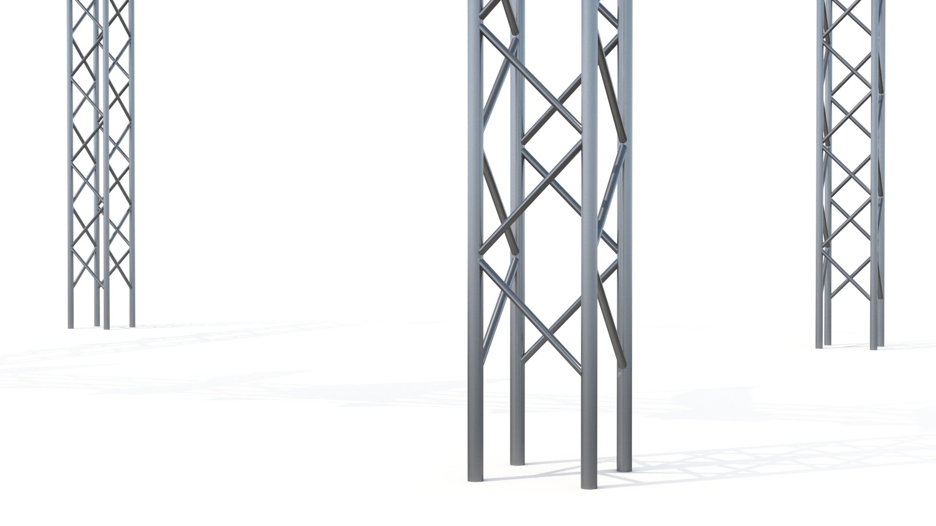 Event Truss Structure With International Flags And Bunting Model ...