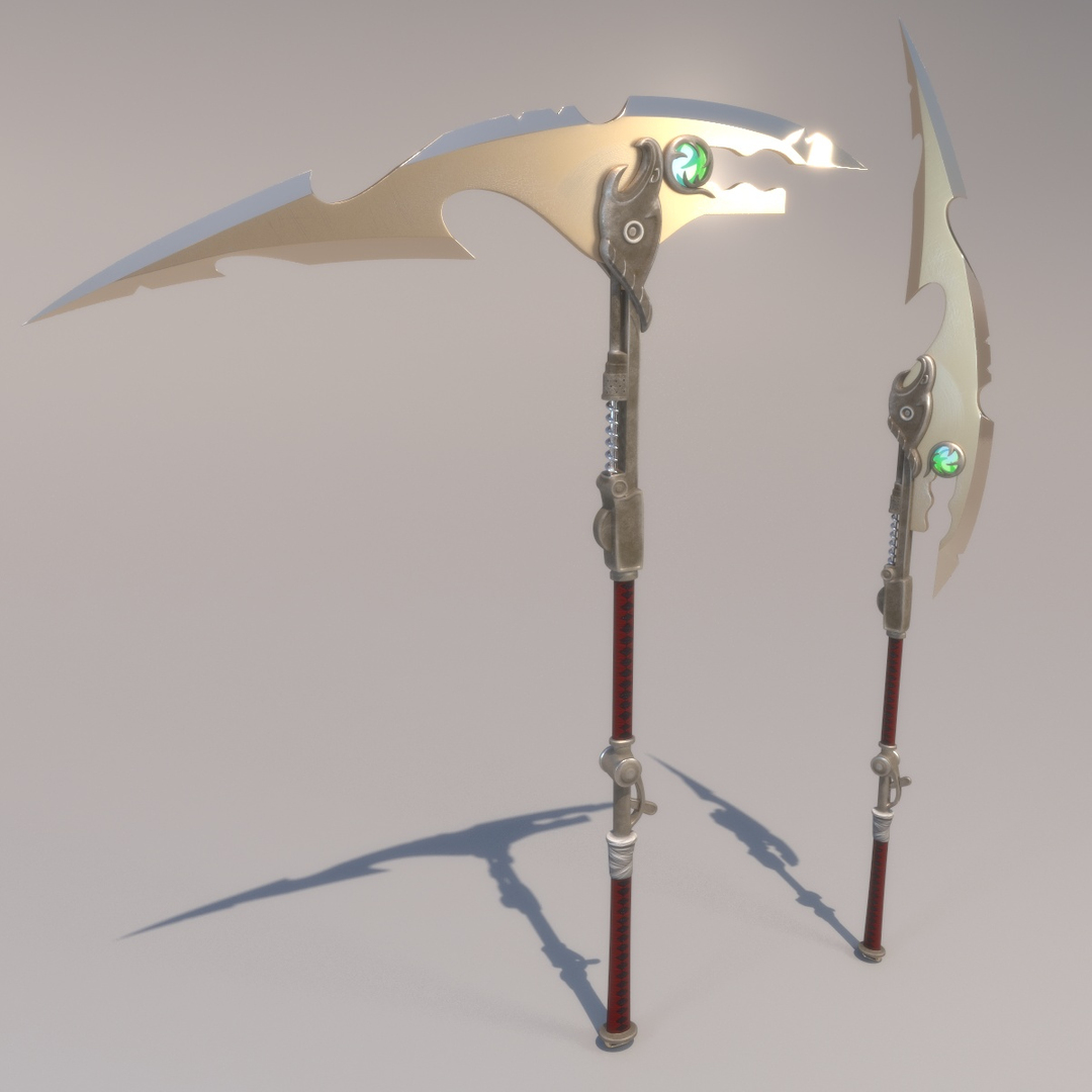 photorealistic bardiche realistic weapon 3d max