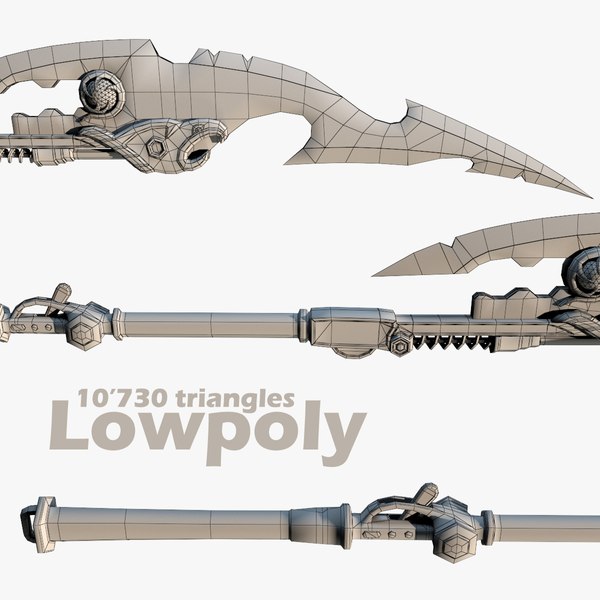 photorealistic bardiche realistic weapon 3d max