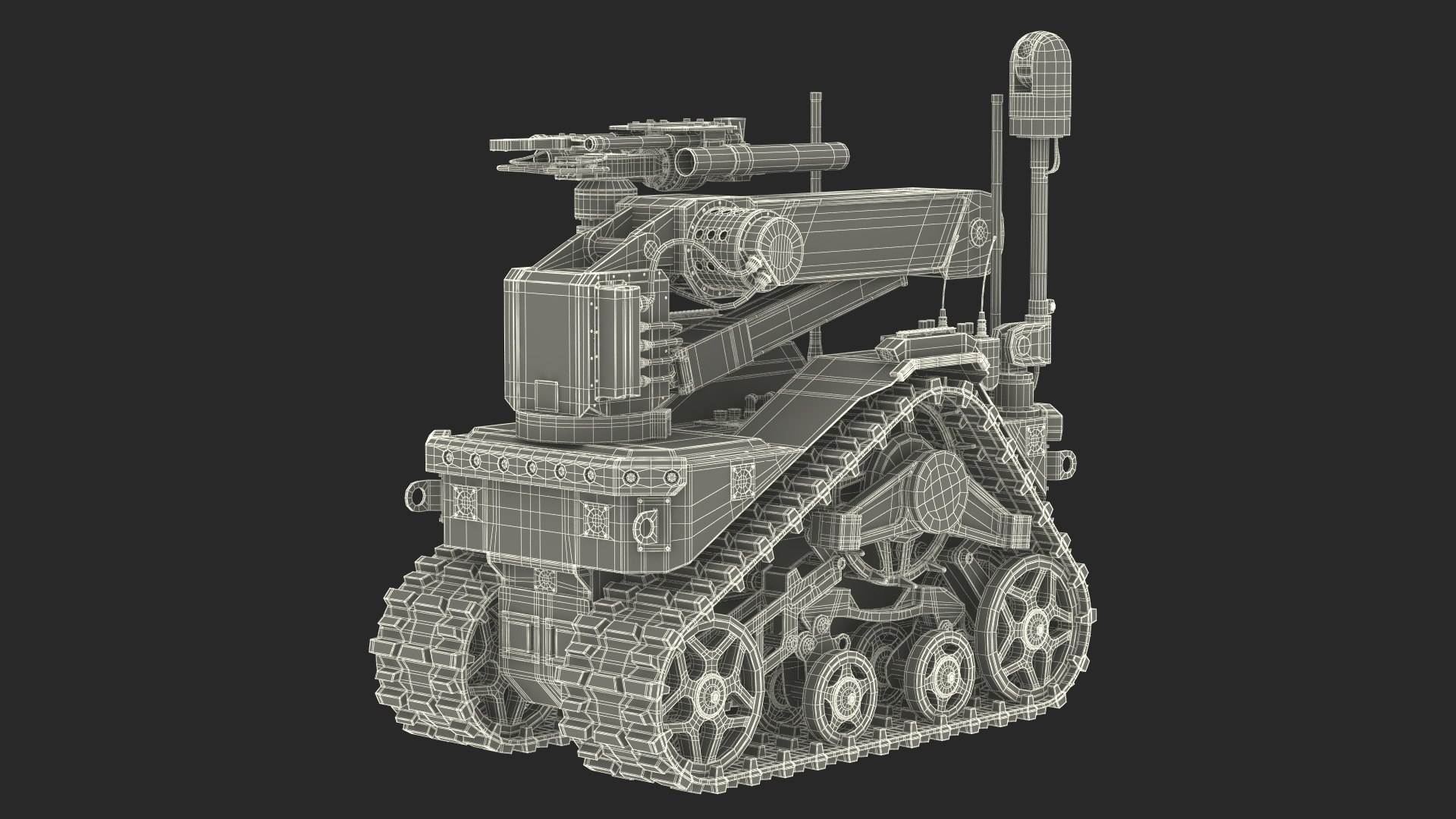 Scientific Robotic System Black on Caterpillar Tracks 3D - TurboSquid ...