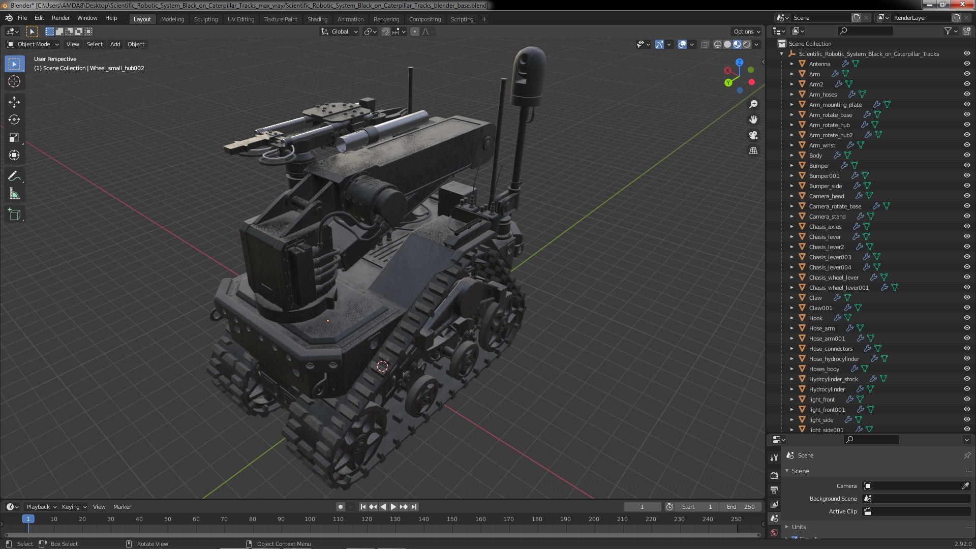 Scientific Robotic System Black On Caterpillar Tracks 3D - TurboSquid ...