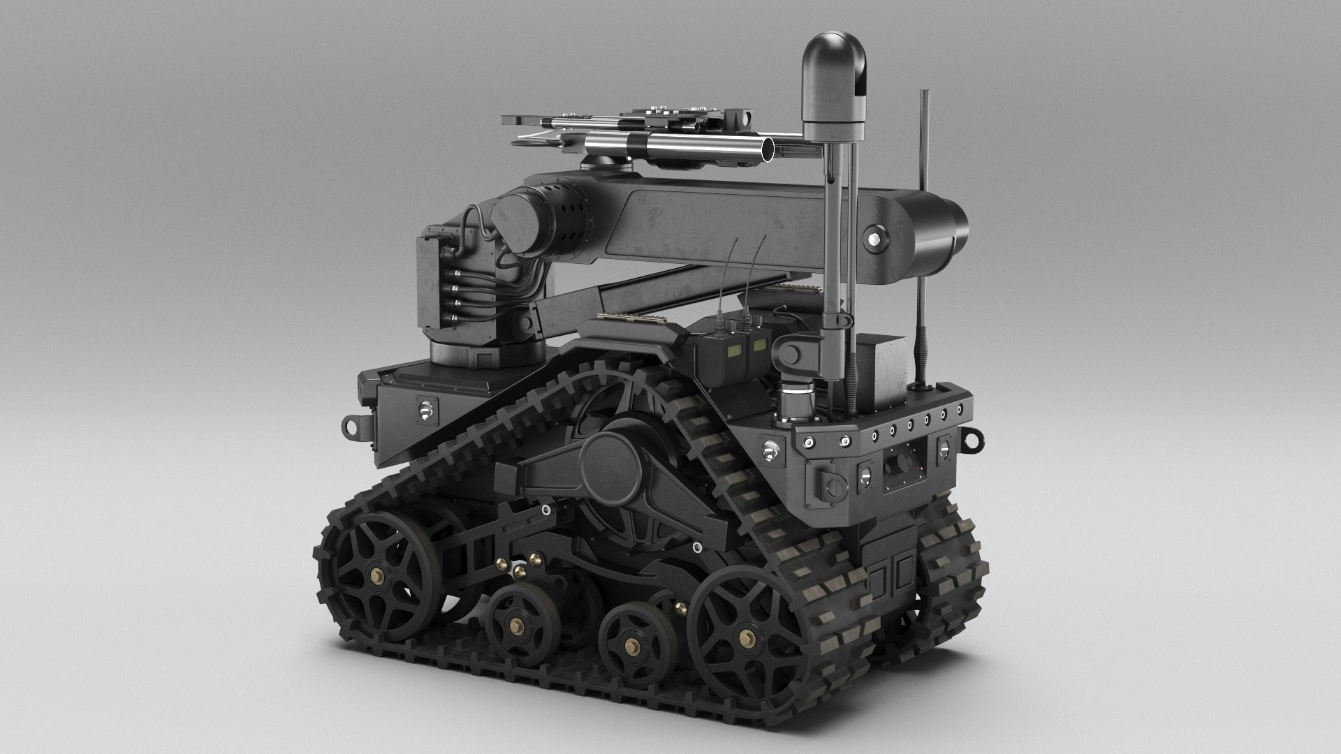 Scientific Robotic System Black On Caterpillar Tracks 3D - TurboSquid ...