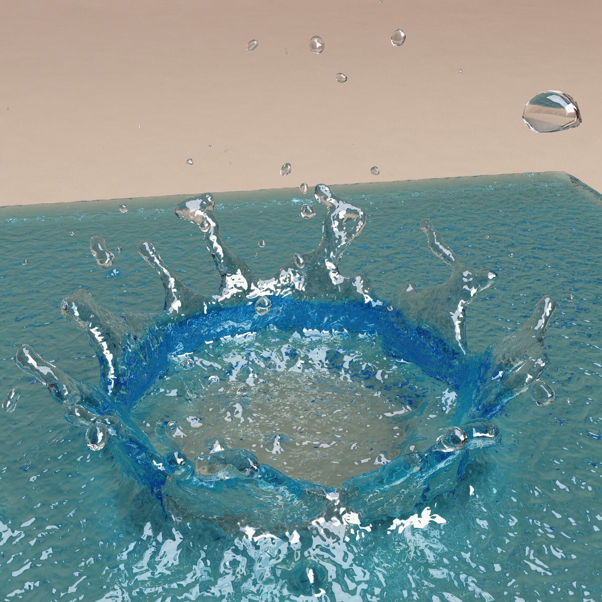 water drop v1 3d max