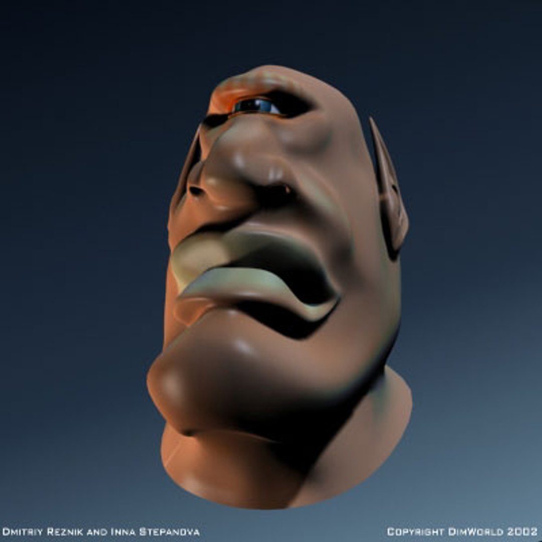 3d Model Of Fantasy Character Head Cyclop