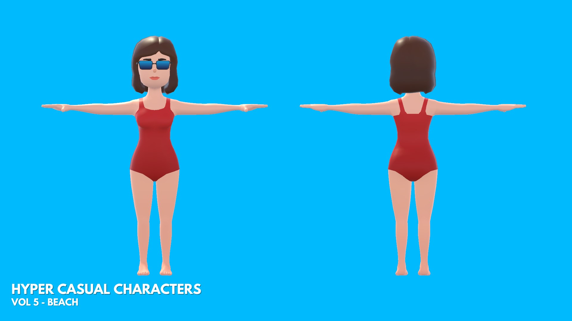 HYPER CASUAL CHARACTERS VOL 5 - BEACH 3D Model - TurboSquid 2057889