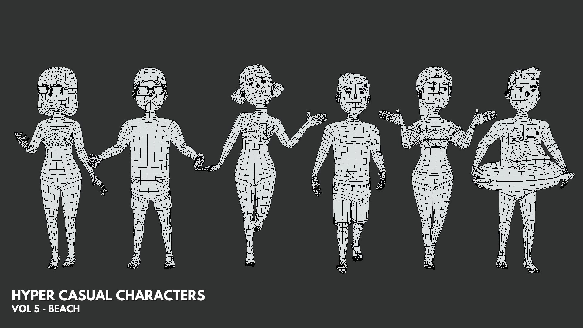 HYPER CASUAL CHARACTERS VOL 5 - BEACH 3D Model - TurboSquid 2057889