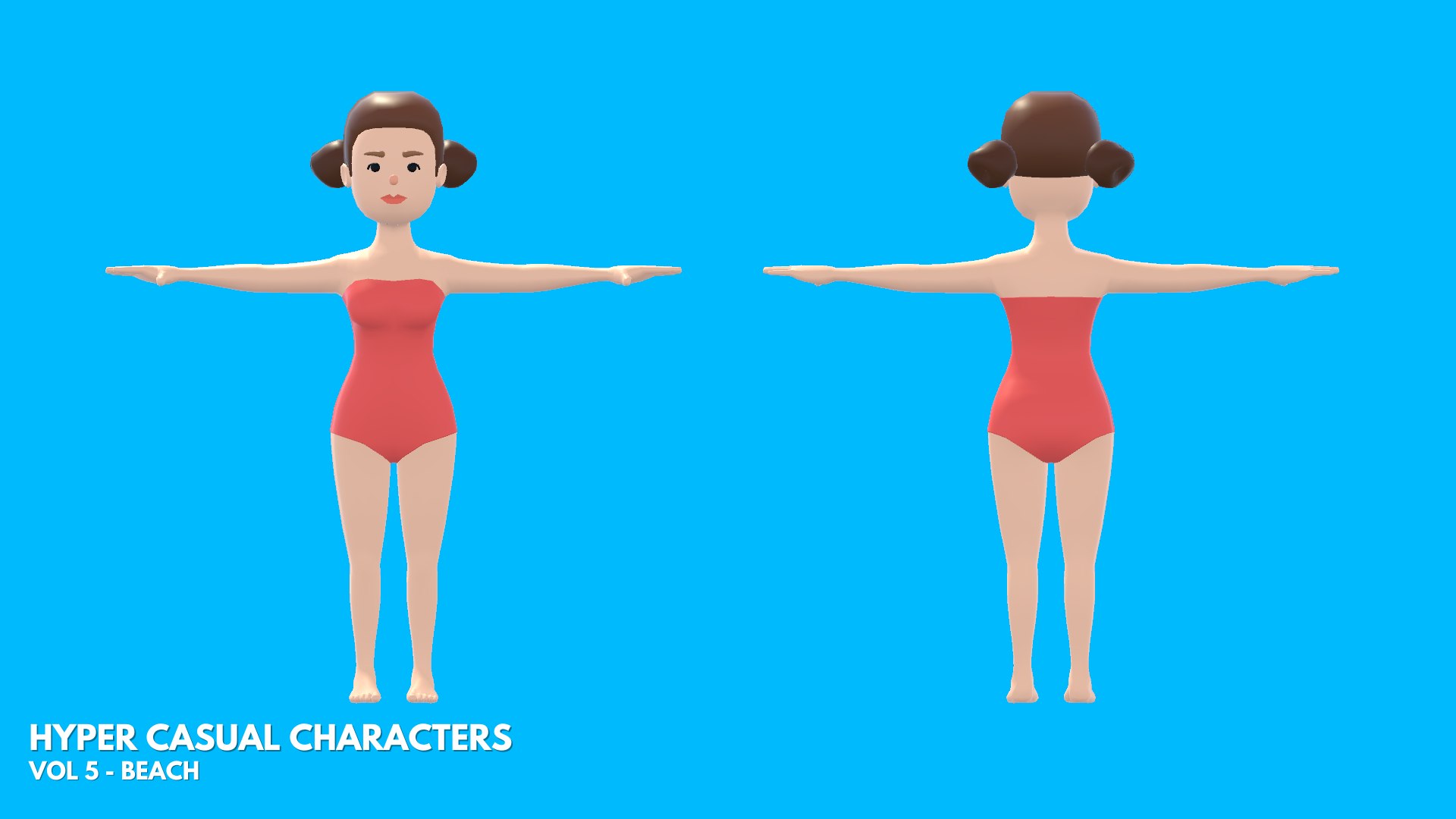 HYPER CASUAL CHARACTERS VOL 5 - BEACH 3D Model - TurboSquid 2057889