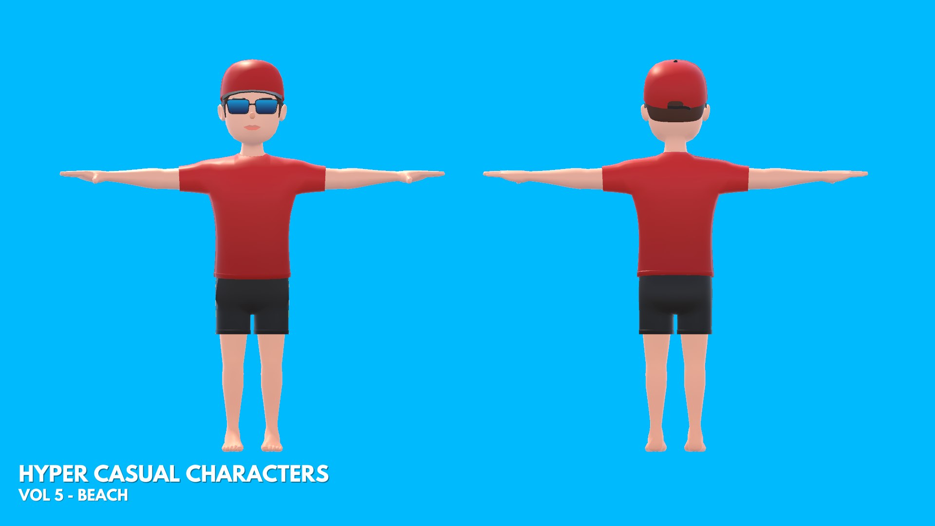 HYPER CASUAL CHARACTERS VOL 5 - BEACH 3D Model - TurboSquid 2057889