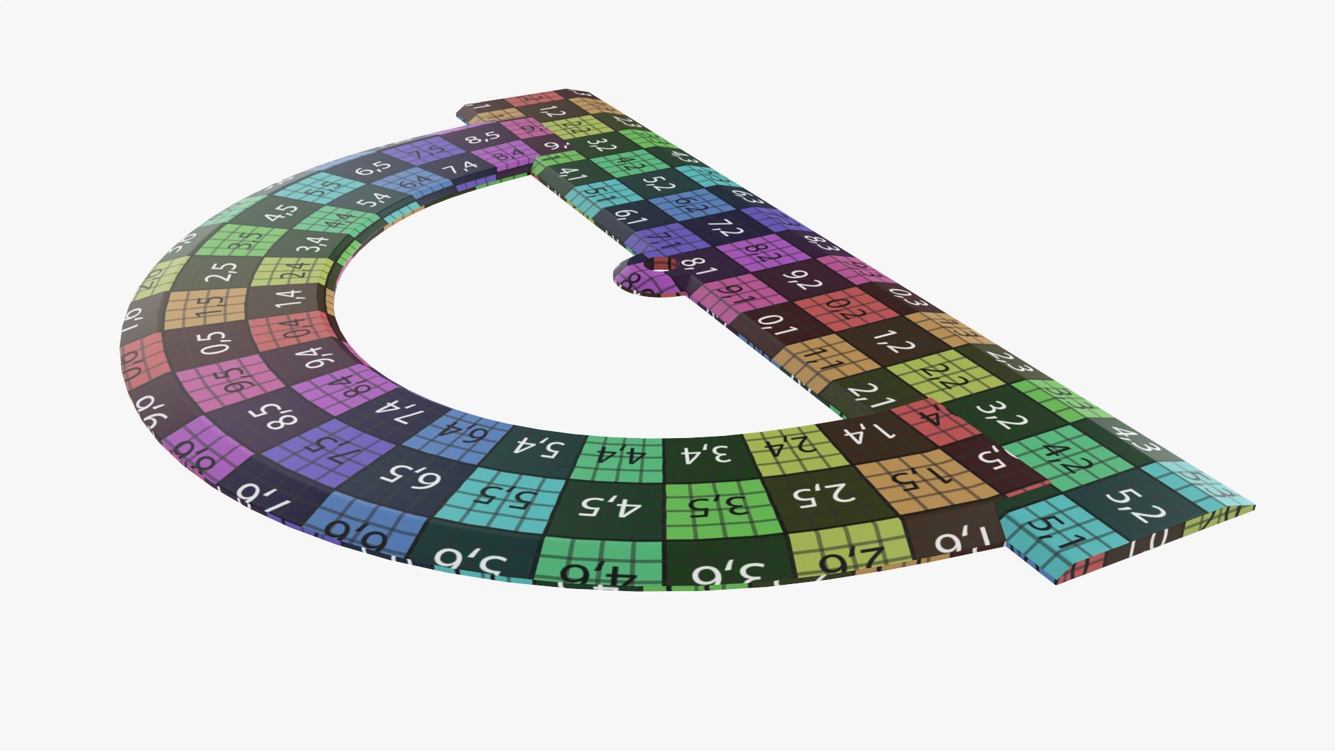 Half Circle Protractor 3D Model - TurboSquid 1699165