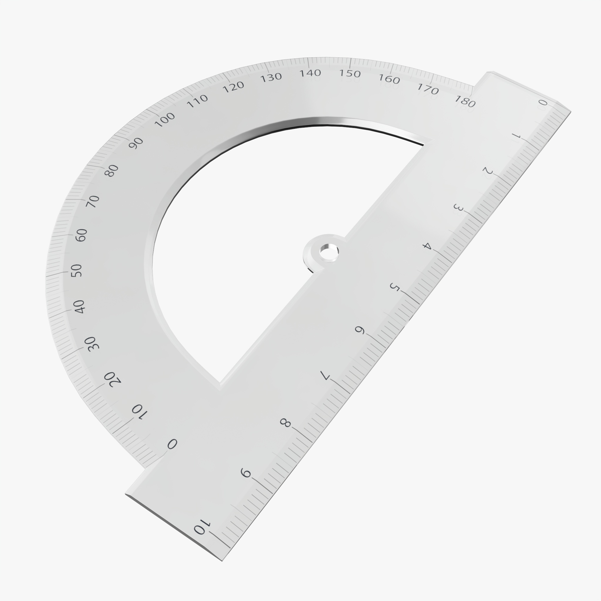 Half circle protractor 3D model - TurboSquid 1699165