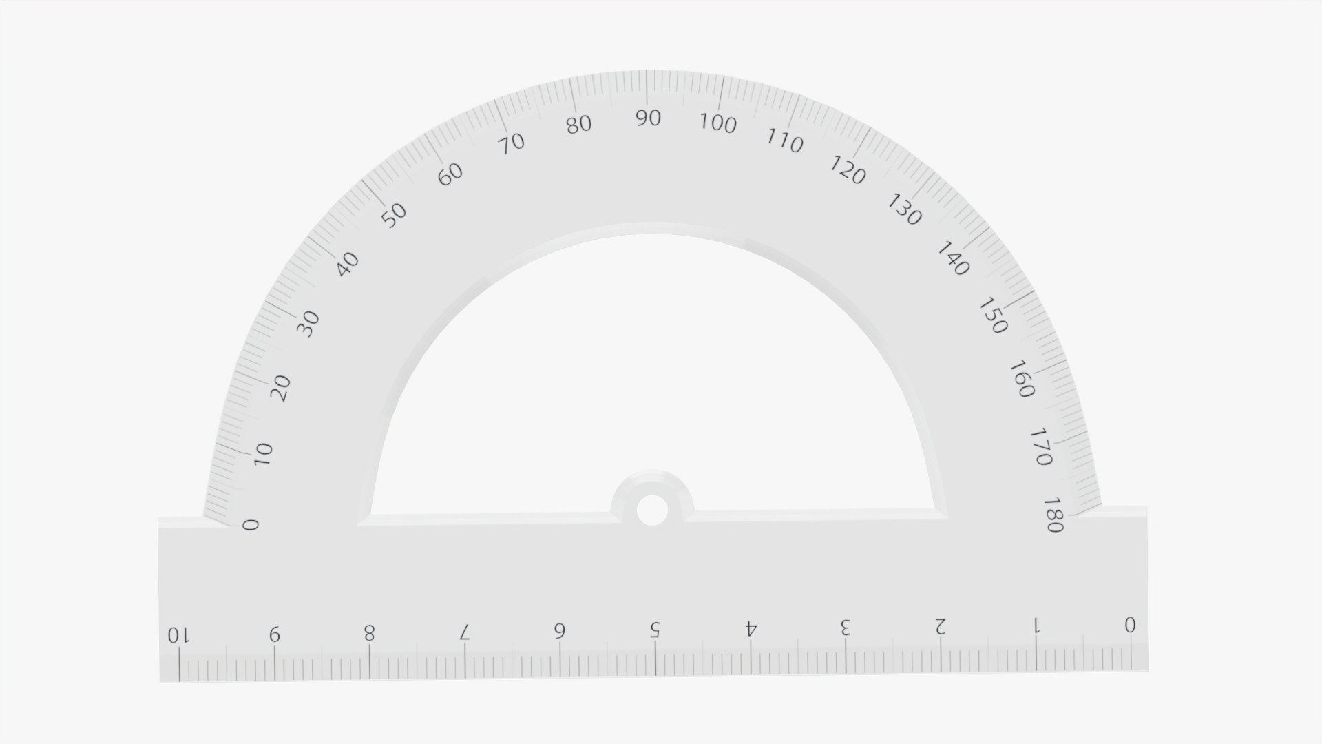 Half Circle Protractor 3D Model - TurboSquid 1699165