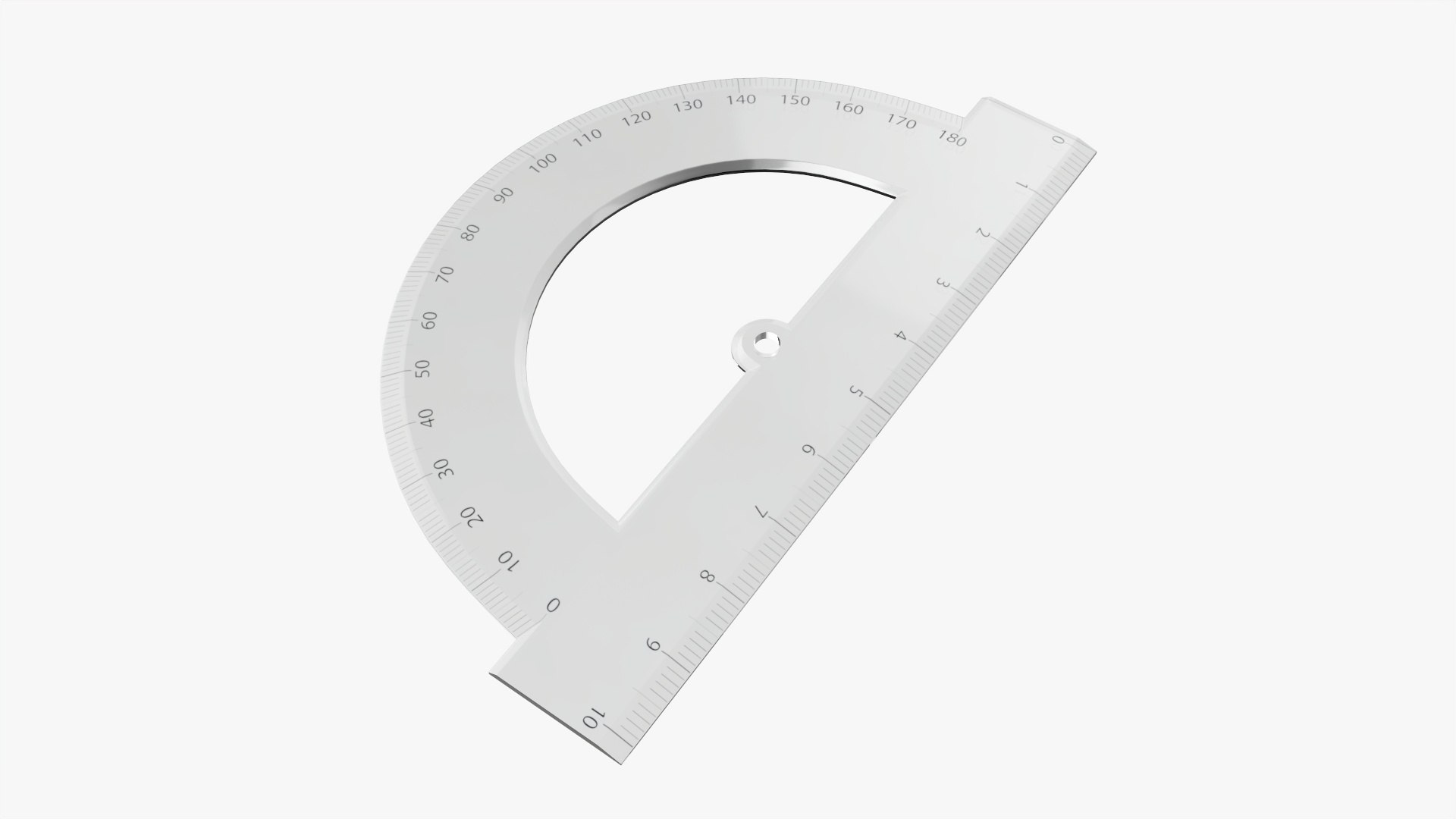 Half Circle Protractor 3D Model - TurboSquid 1699165