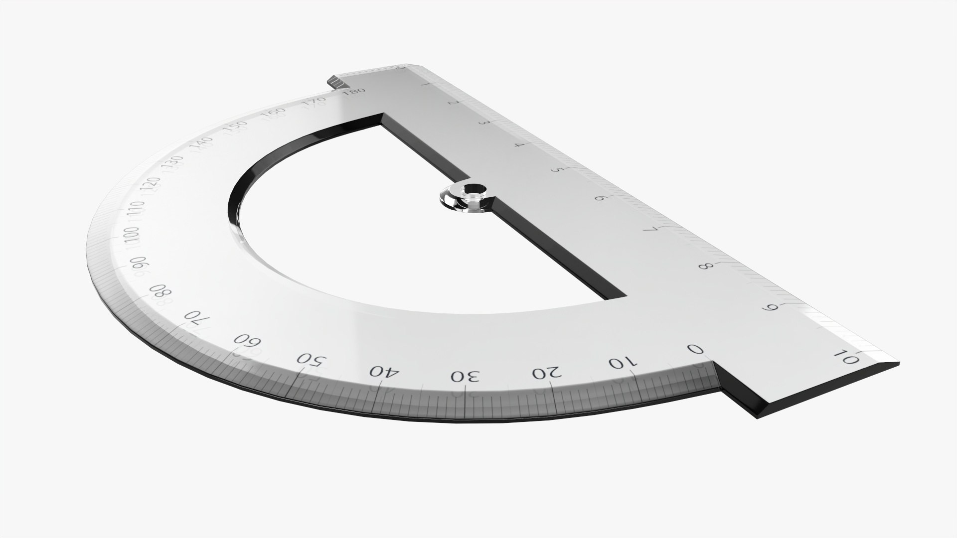 Half Circle Protractor 3D Model - TurboSquid 1699165