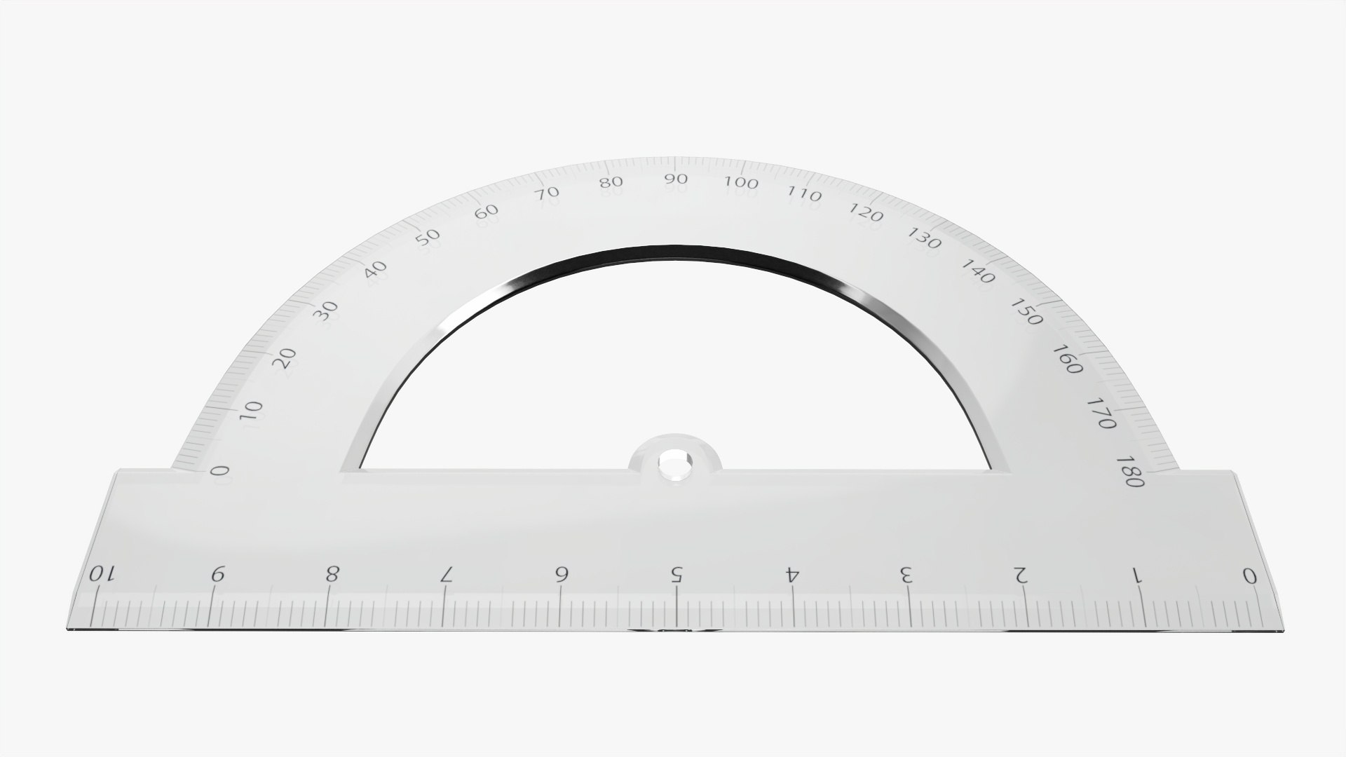 Half Circle Protractor 3D Model - TurboSquid 1699165