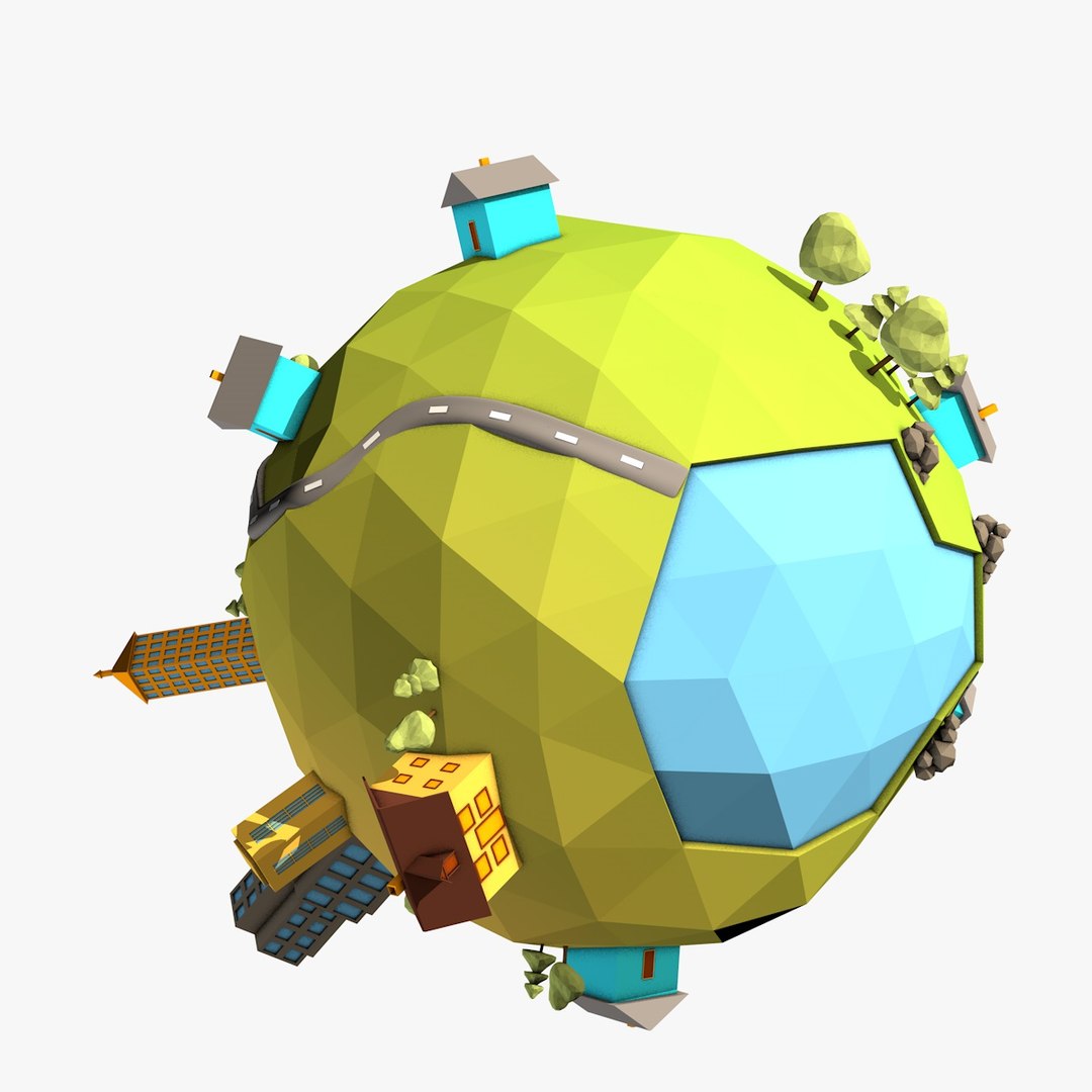 cartoon planet 3d model