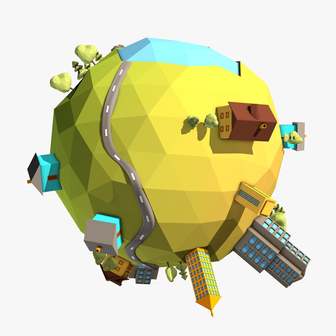 cartoon planet 3d model