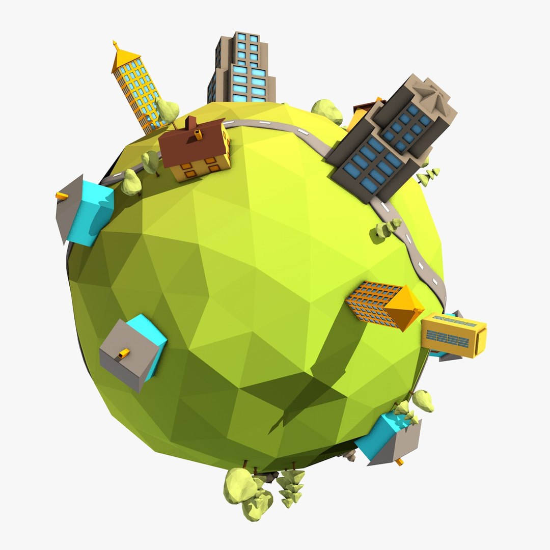 cartoon planet 3d model