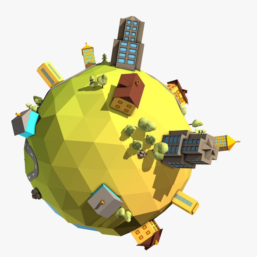 cartoon planet 3d model