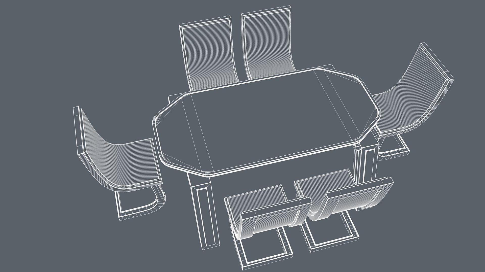 Sci Fi Table And Chair Model - TurboSquid 2251292