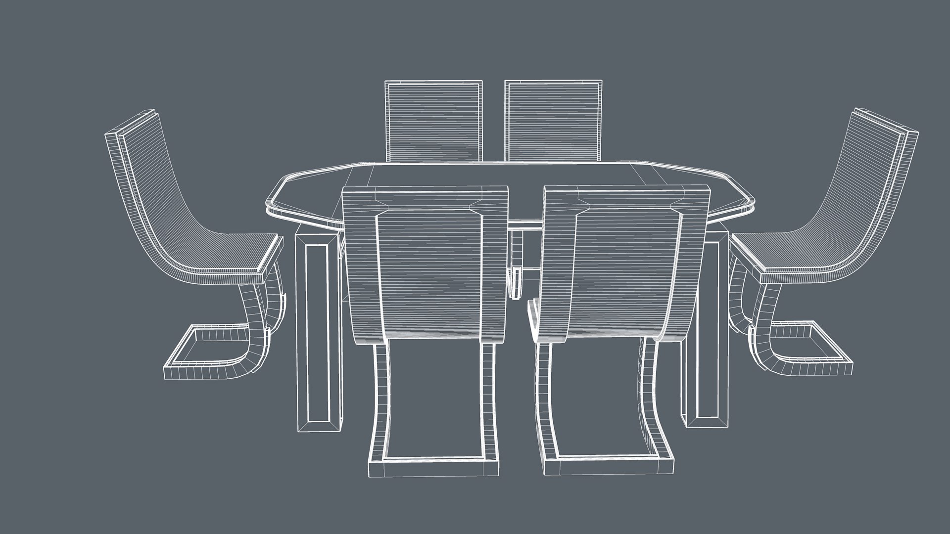 Sci Fi Table And Chair Model - TurboSquid 2251292