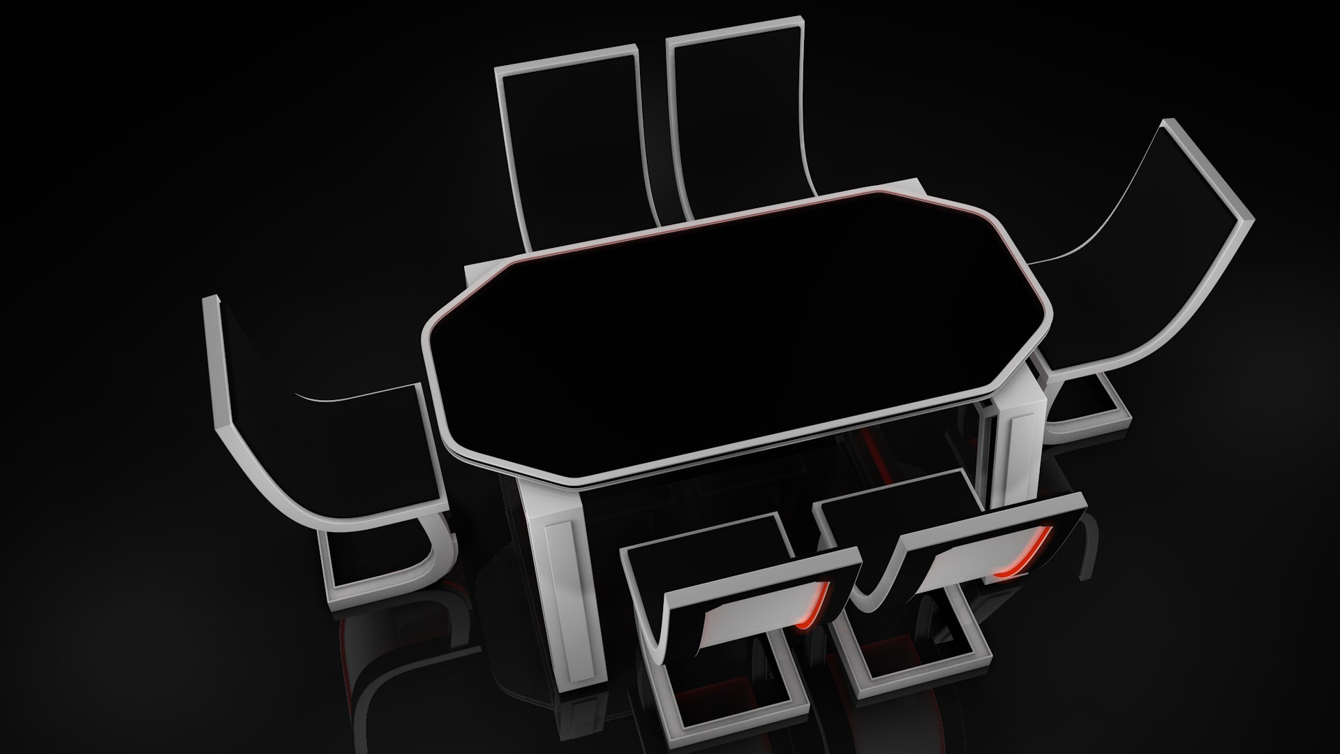 Sci Fi Table And Chair Model - TurboSquid 2251292