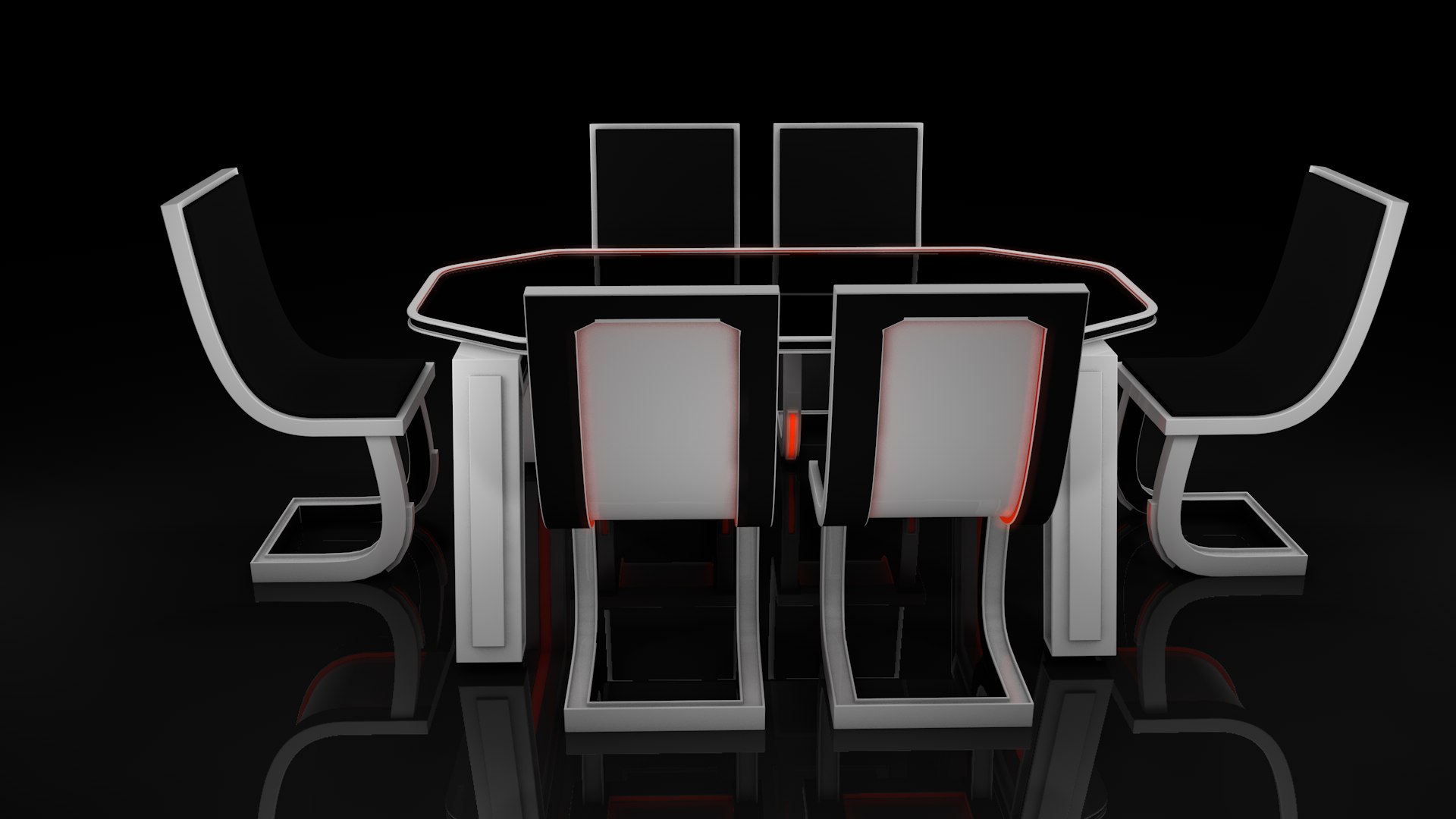 Sci Fi Table And Chair Model - TurboSquid 2251292