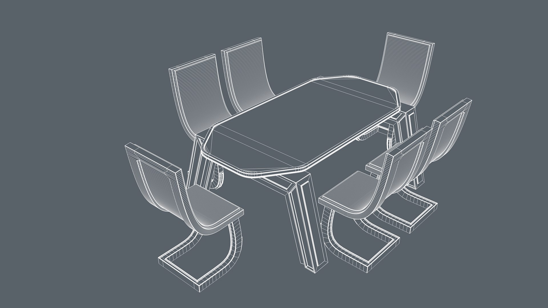 Sci Fi Table And Chair Model - TurboSquid 2251292
