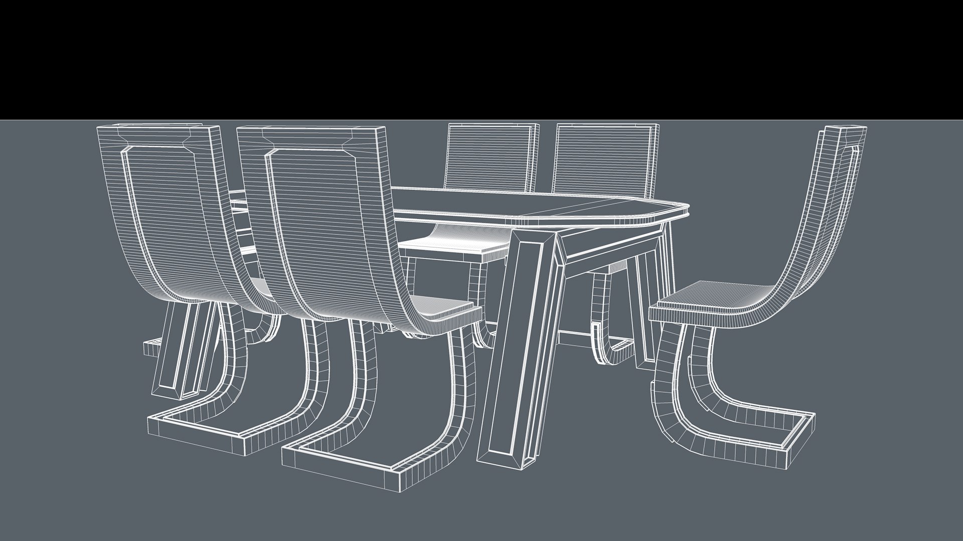 Sci Fi Table And Chair Model - TurboSquid 2251292
