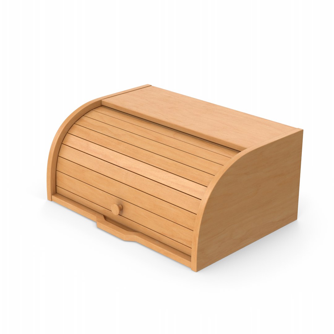 3D Wooden Bread Box - TurboSquid 1988468