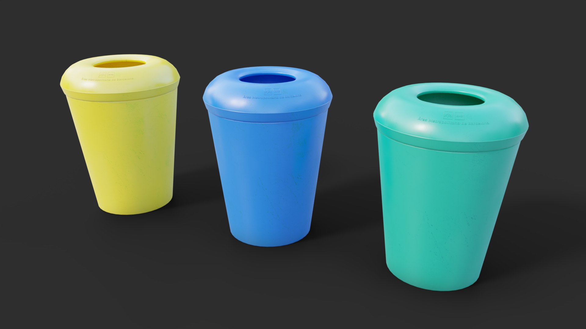 Collection 8 Low Poly Trash Bin Model - TurboSquid 2118009