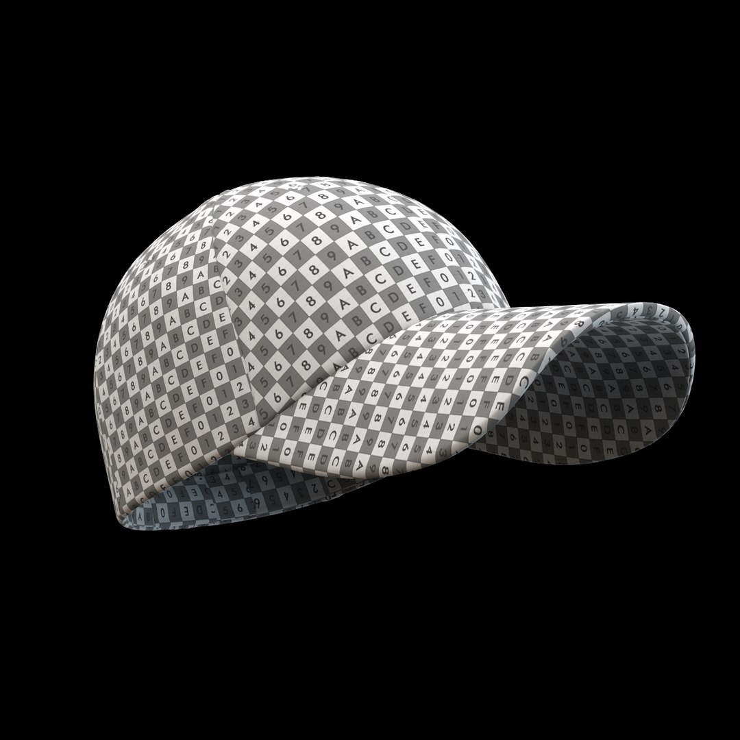 3d - Cap Red White Model