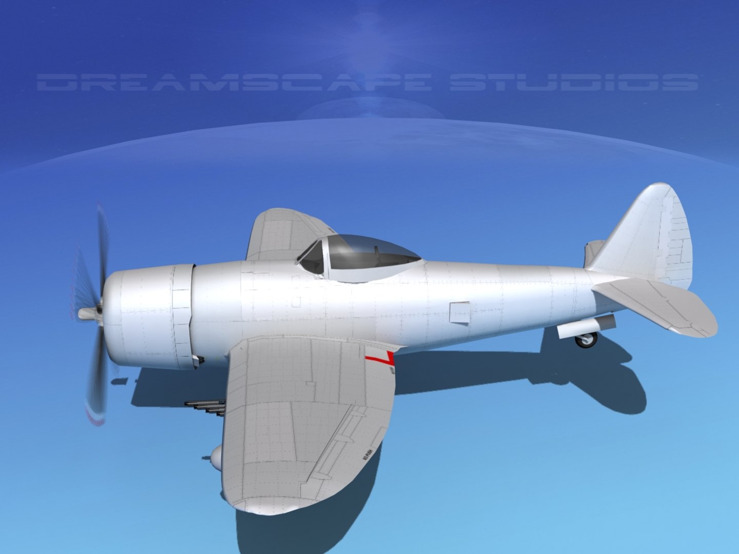 Thunderbolt Fighters Bomber 3d Model