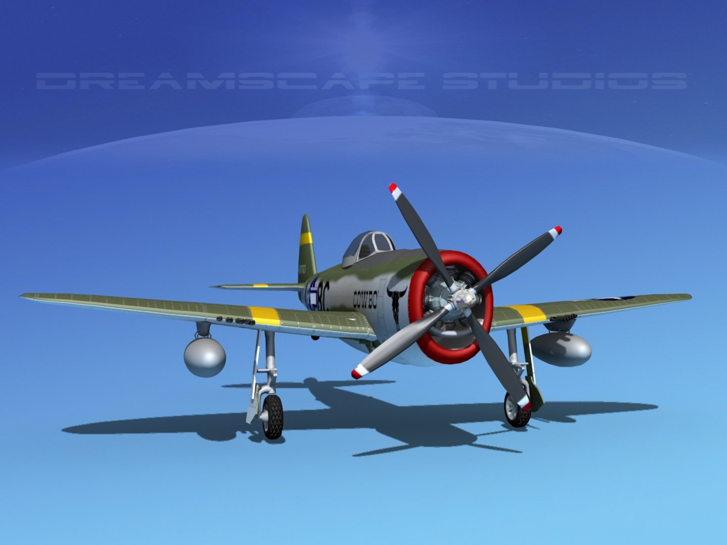 Thunderbolt Fighters Bomber 3d Model