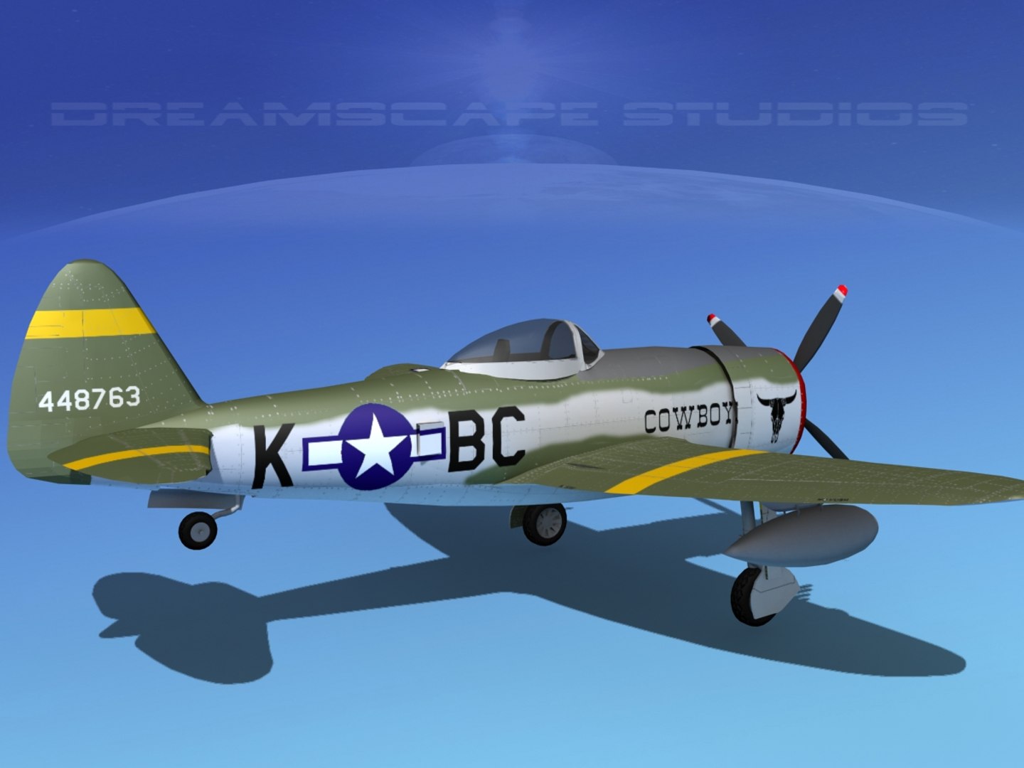 Thunderbolt Fighters Bomber 3d Model