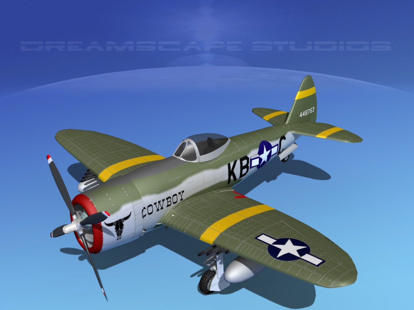 Thunderbolt Fighters Bomber 3d Model