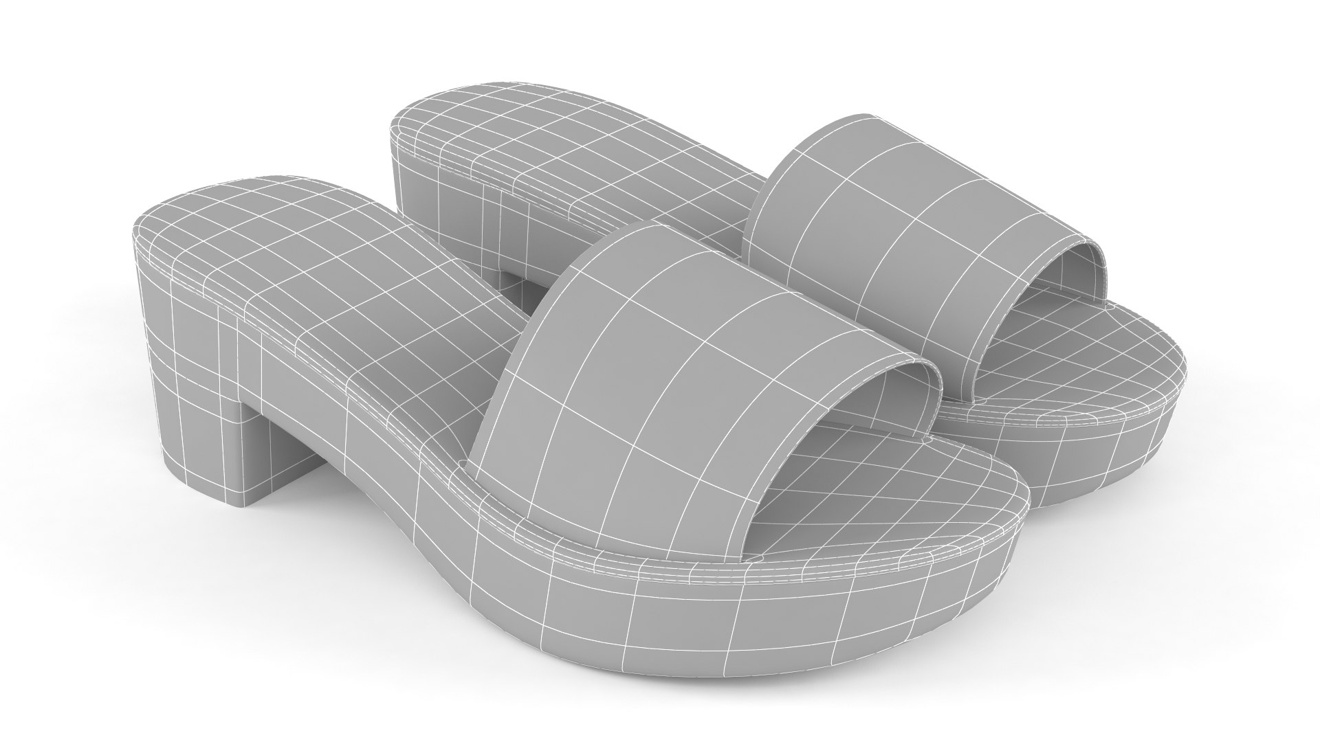Women Slide Sandal 3D Model - TurboSquid 1884944